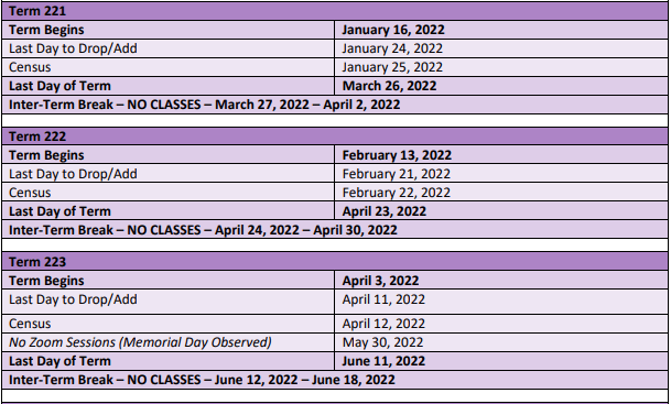 Academic Calendar | American National University